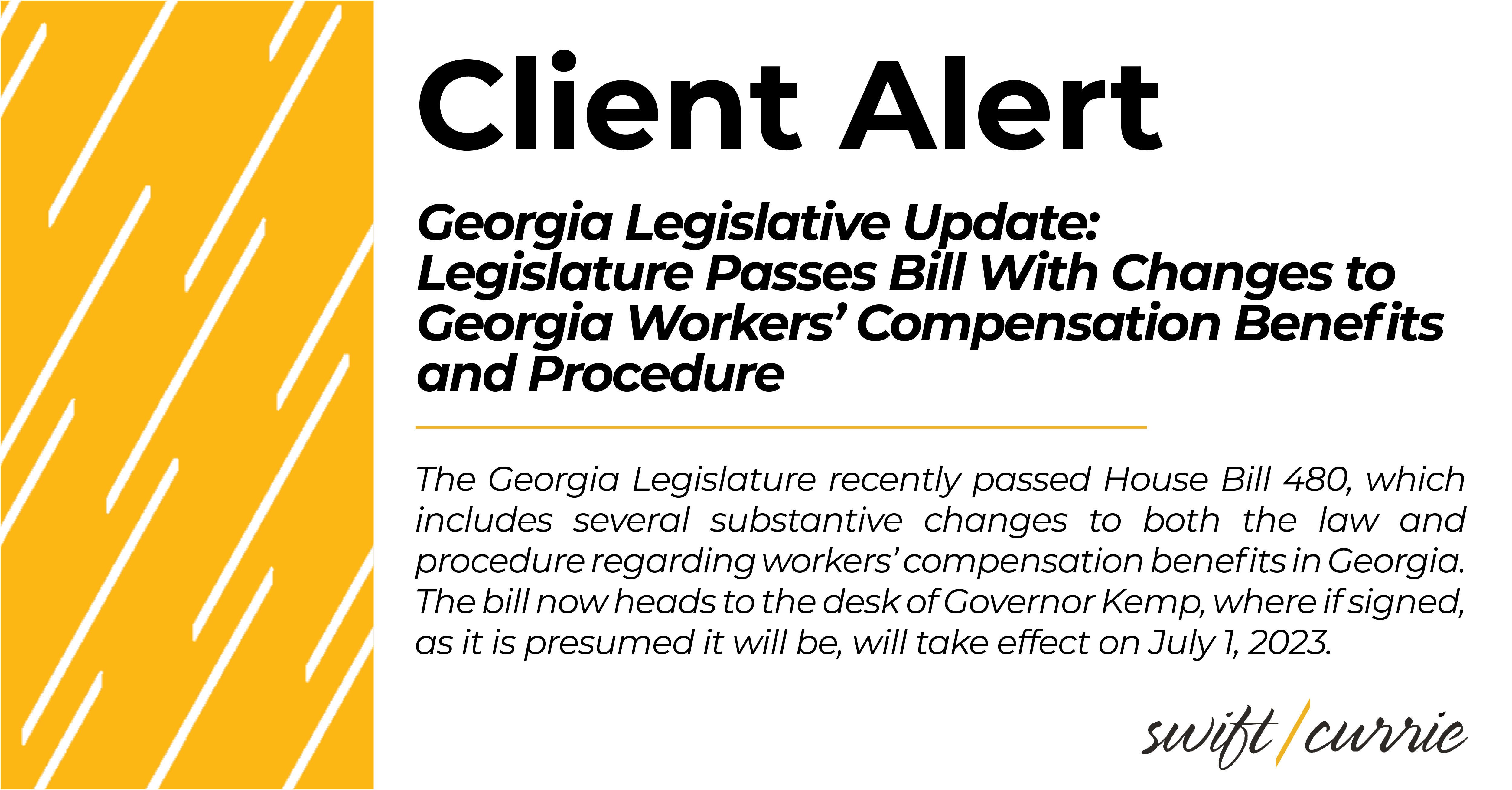 Georgia Legislative Update: Legislature Passes Bill With Changes to ...